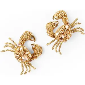 Deepa Gurnani Crab On Ice Post Earrings