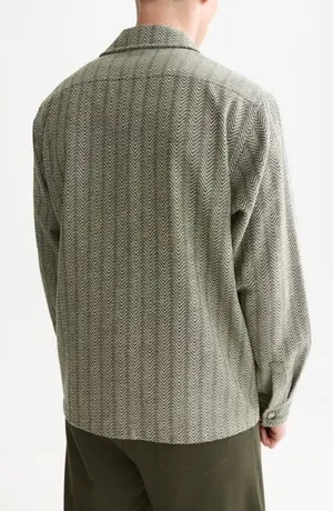 Scotch & Soda Herringbone Jacquard Relaxed Fit Shirt