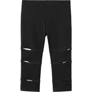 Mango Cutout Capri Leggings