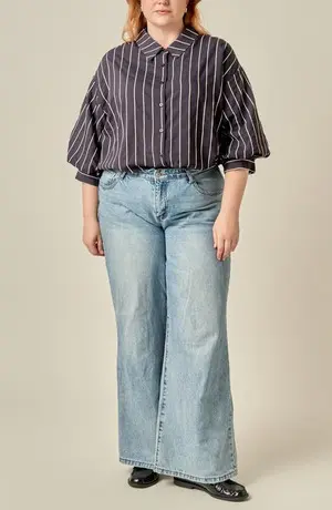 English Factory Striped Balloon Sleeve Shirt