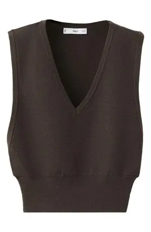 Mango Knit V-neck Vest
