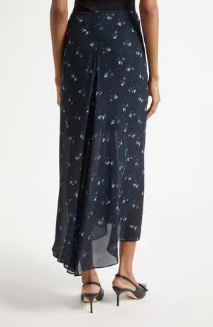 Veronica Beard Limani Ruched Midi Skirt