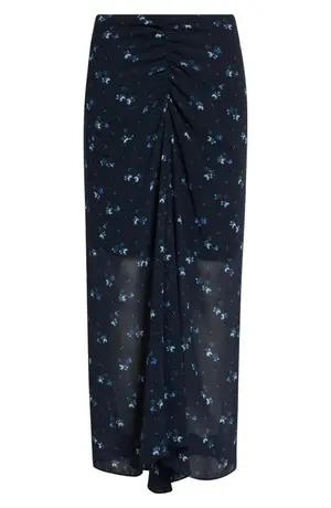 Veronica Beard Limani Ruched Midi Skirt