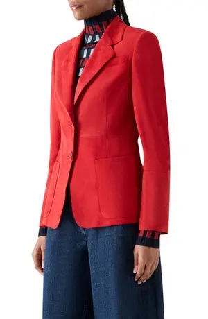 Akris Tailored Suede Blazer