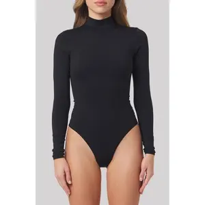 WILLIAMS ATHLETIC CLUB Naomi Long Sleeve Bodysuit - Black