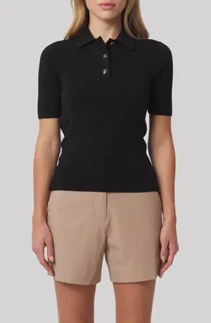 WILLIAMS ATHLETIC CLUB Danielle Wool Polo - Black
