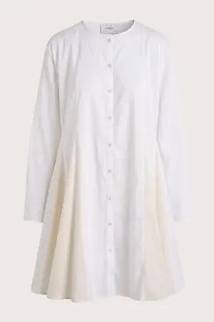 Merlette Rosaura Mini Dress In Pima Cotton Lawn - White