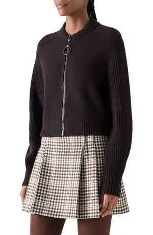 Akris Milano Knit Bomber Cardigan