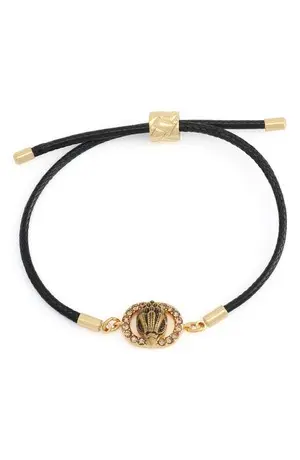 Kurt Geiger Chelsea Eagle Adjustable Cord Bracelet - Black