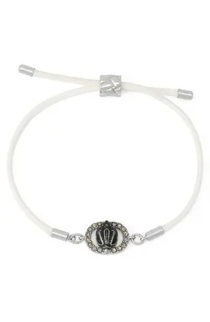 Kurt Geiger Chelsea Eagle Adjustable Cord Bracelet - White