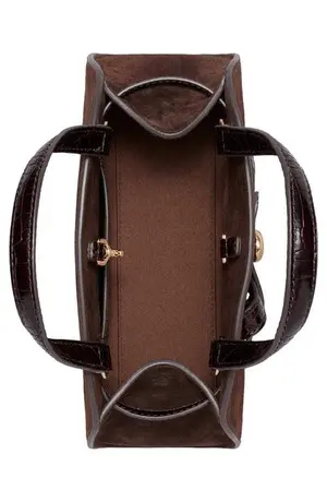 Tory Burch Small Romy Suede Bauletto Bag - Dark Cocoa
