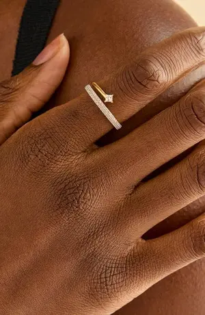 ASTRID & MIYU Pavé Cubic Zirconia Illusion Ring