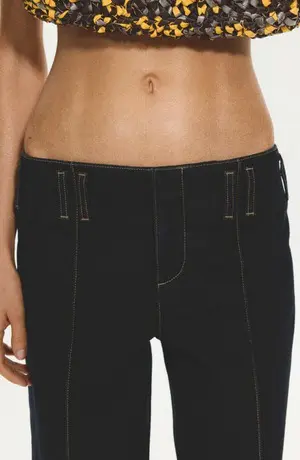 Mango Low Rise Straight Leg Jeans