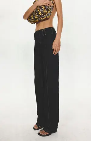 Mango Low Rise Straight Leg Jeans