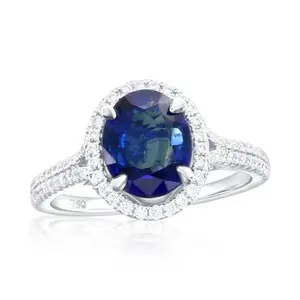 SOUZANA BY SUZY LEVIAN 14k White Gold 2.00ct Sapphire & 0.75cttw Diamond Ring - Blue
