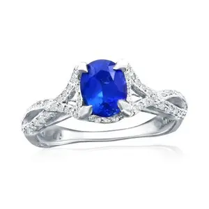 SOUZANA BY SUZY LEVIAN 14k Gold Platinum Sapphire & Diamond Ring - Blue