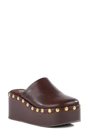 Bc Footwear Just This Once Faux Leather Clog - Chocolate