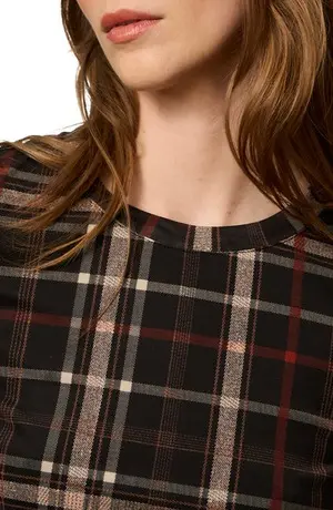Sanctuary Printed Mesh Top - Cinder Pla