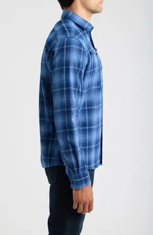 Johnnie-o Snap Indigo Plaid Cotton Shirt