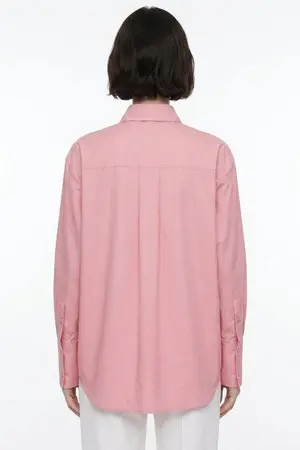 EXQUISE Fauve Long Sleeve Embroidered Cuffed Shirt