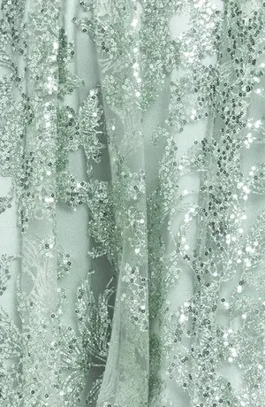 BLONDIE NITES Glitter Lace Back Sleeveless Minidress