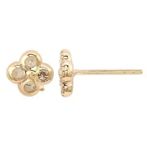 SOUZANA BY SUZY LEVIAN 14k 7/10 Cttw Diamond Clover Stud Earrings - Yellow Gold