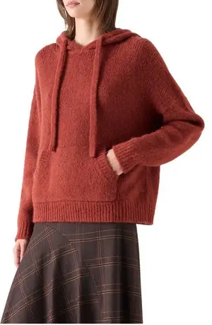 Akris Fluffy Alpaca Blend Sweater Hoodie