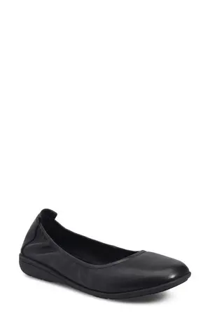 BØRN Felicity Leather Flat - Black Leather