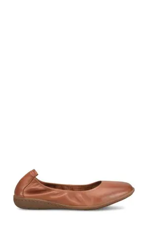 BØRN Felicity Leather Flat - Brown Leather