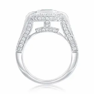 SOUZANA BY SUZY LEVIAN 14k White Gold 1.02ct Emerald And 1.13cttw Diamond Ring