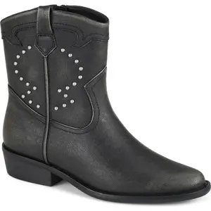 BARETRAPS Nova Western Ankle Boots With Stud Embellishments - Black