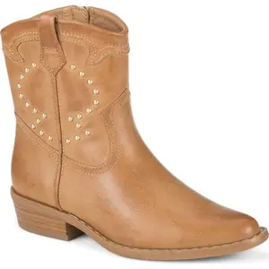 BARETRAPS Nova Western Ankle Boots With Stud Embellishments - Whiskey