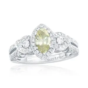 SOUZANA BY SUZY LEVIAN 18k White Gold 0.67ct Diamond & 0.83cttw Diamond Ring - Yellow