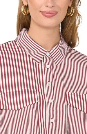Vince Camuto Striped Long Sleeve Button-up Shirt