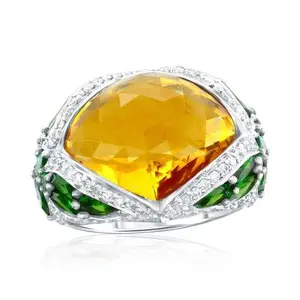 SOUZANA BY SUZY LEVIAN 18k Gold Citrine & Diamond Ring - Yellow