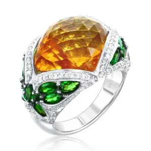 SOUZANA BY SUZY LEVIAN 18k Gold Citrine & Diamond Ring