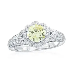 SOUZANA BY SUZY LEVIAN 14k White Gold 0.93ct Diamond & 0.71cttw Diamond Ring - Yellow