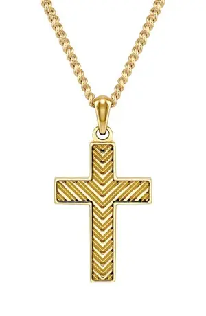 VINCERO Cross Pendant Necklace - Gold