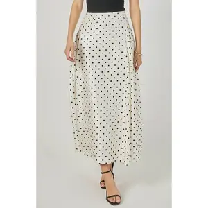 Endless Rose Polka Dot Maxi Skirt - Off White