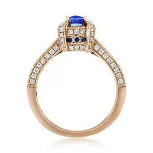 SOUZANA BY SUZY LEVIAN 14k Gold Ceylon Sapphire & Diamond Ring