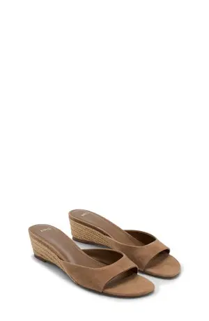 Mango Espadrille Wedge Slide Sandals