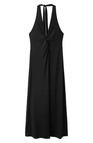 Mango Draped Halter Dress