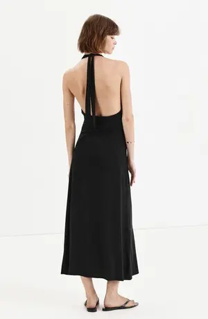 Mango Draped Halter Dress