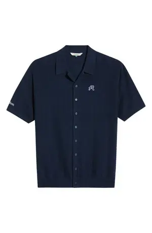 MALBON Crosscut Knit Polo