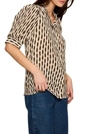 Sanctuary Eden Print Puff Sleeve Shirt