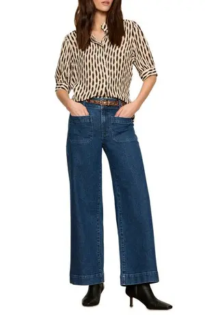 Sanctuary Eden Print Puff Sleeve Shirt