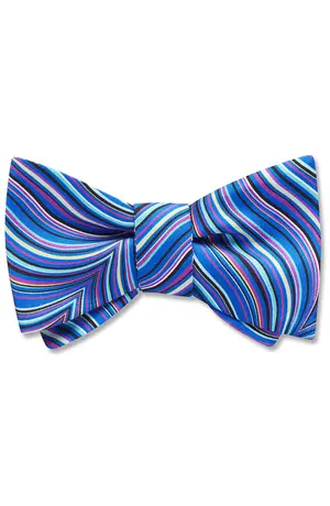 BEAU TIES OF VERMONT Silk Twill Abstract Print Bow Tie - Self-tie