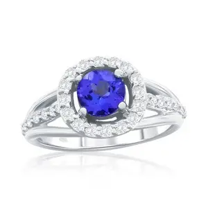 SOUZANA BY SUZY LEVIAN 14k White Gold 1.61ct Tanzanite & 0.30cttw Diamond Ring - Blue