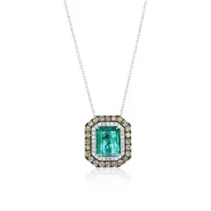 SOUZANA BY SUZY LEVIAN 14k Gold Emerald And Diamond Pendant Necklace - Green