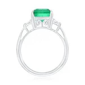 SOUZANA BY SUZY LEVIAN 14k White Gold Emerald And Diamond Ring